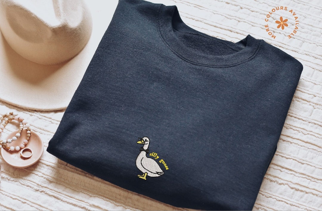 Funny Silly Goose Sweater Jumper More Colours Comedy Sweater Goose Bird ...