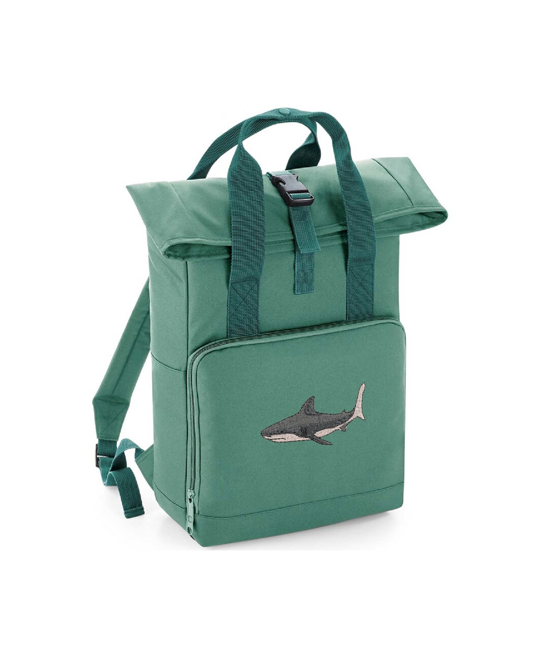 Lovely Shark Embroidered Backpack - Two Sizes - More Colours - Recycled ...