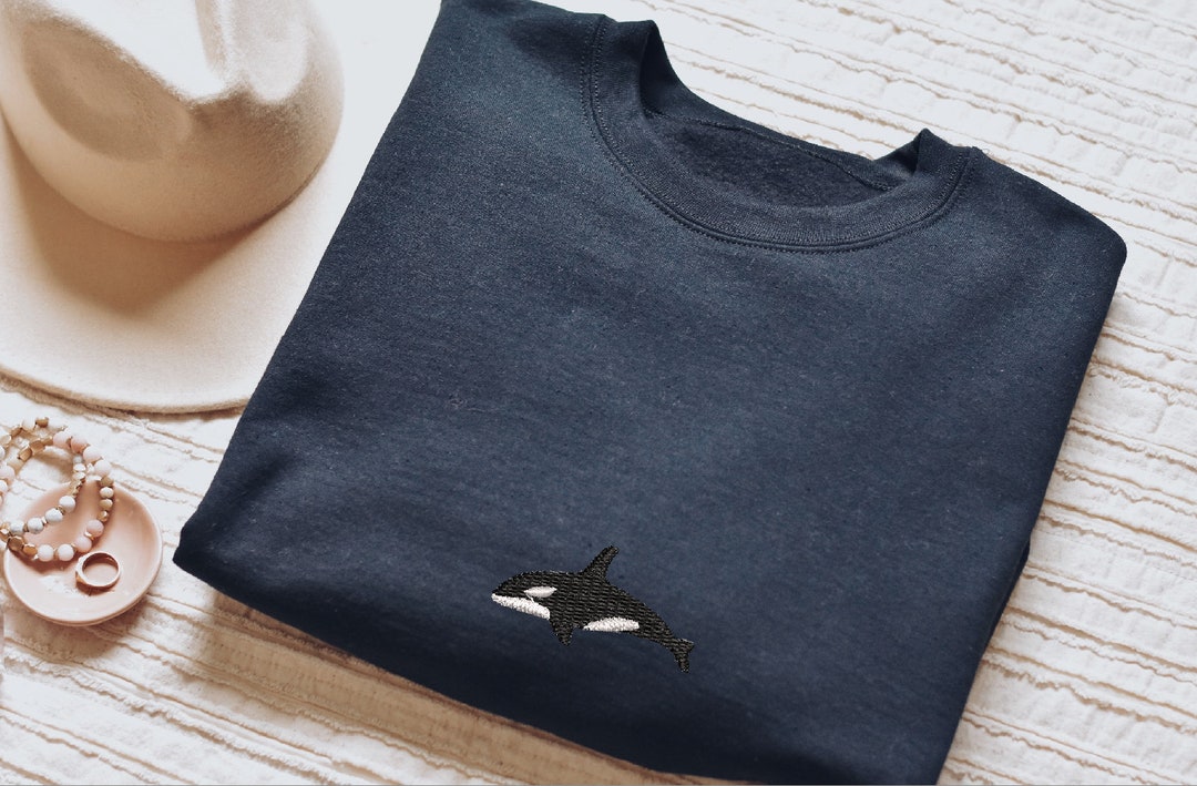 Cute Orca Embroidered Adult Sweatshirt Jumper Killer Whale - Etsy UK