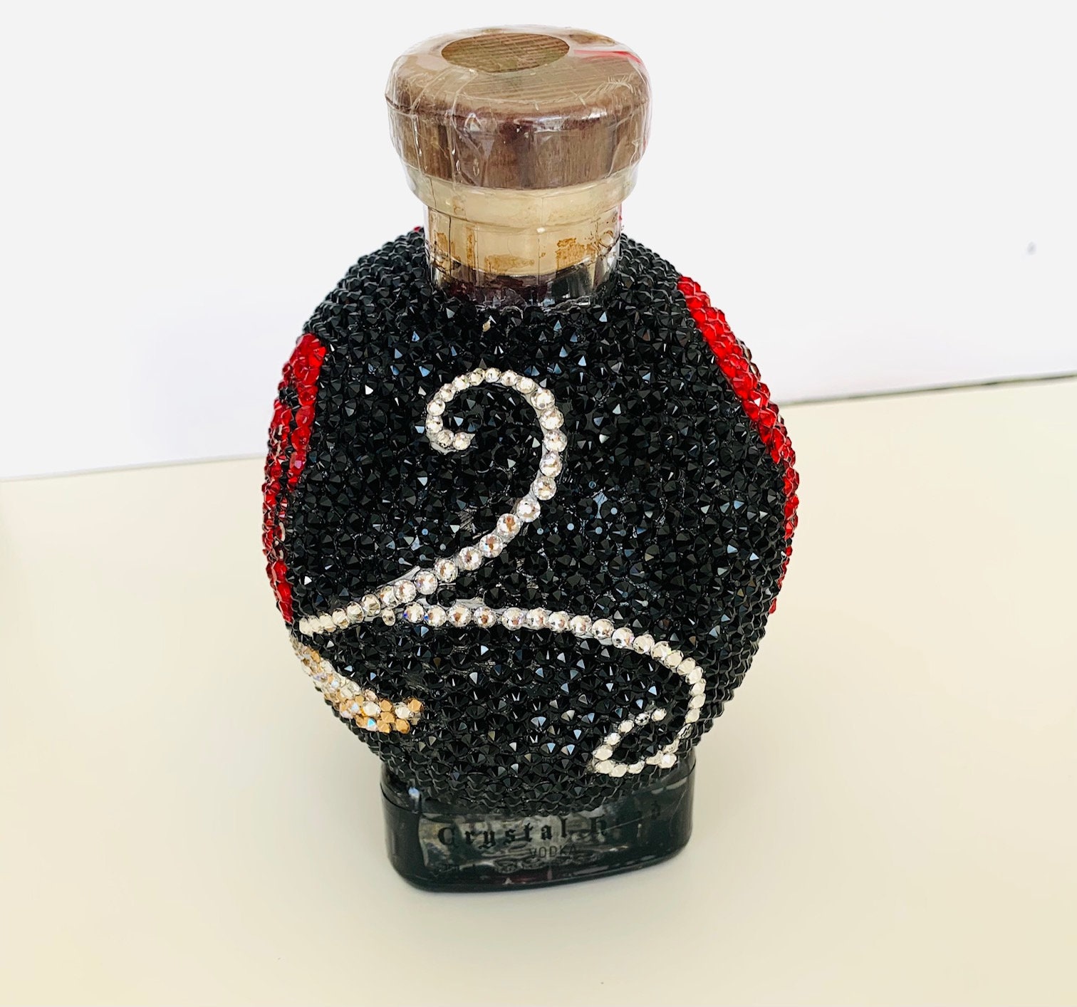 Custom Designed Genuine Swarovski Crystal Head Vodka Bottle Artwork - Etsy