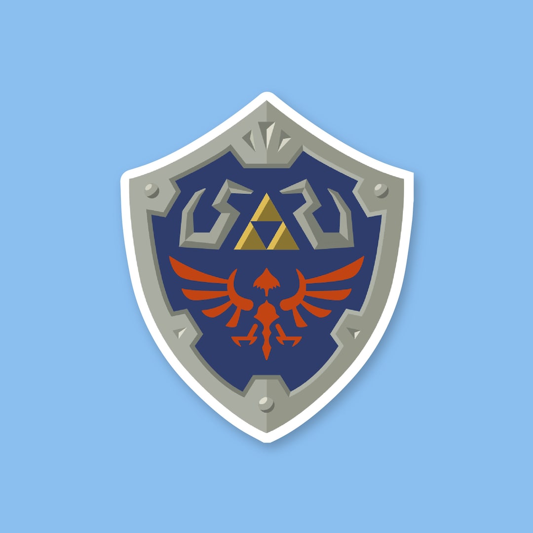 The Legend of Zelda Link's Hylian Shield Sticker - Etsy