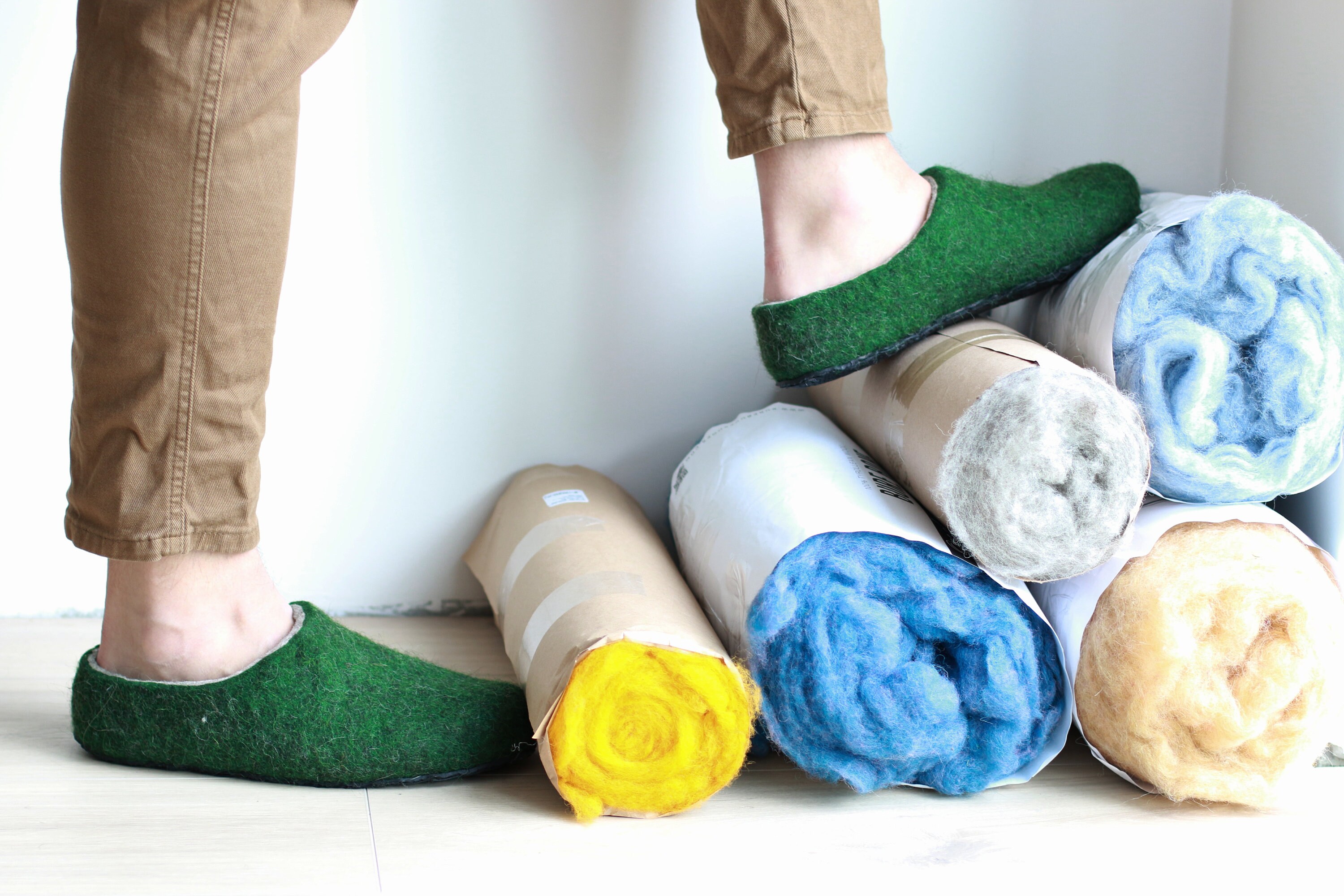 Dad's Slippers Father's Home Slippers Wool House - Etsy UK