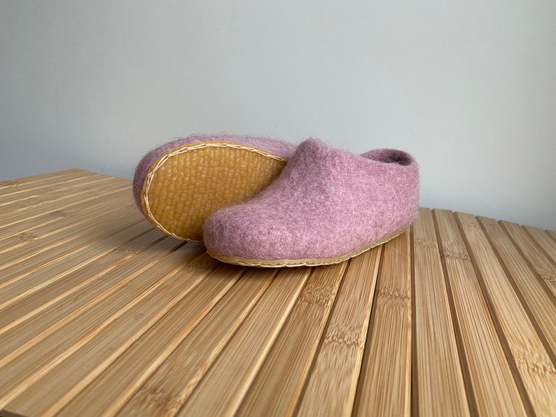 Pink Handmade Wool Kids Slippers: Felted Toddler Booties - Etsy