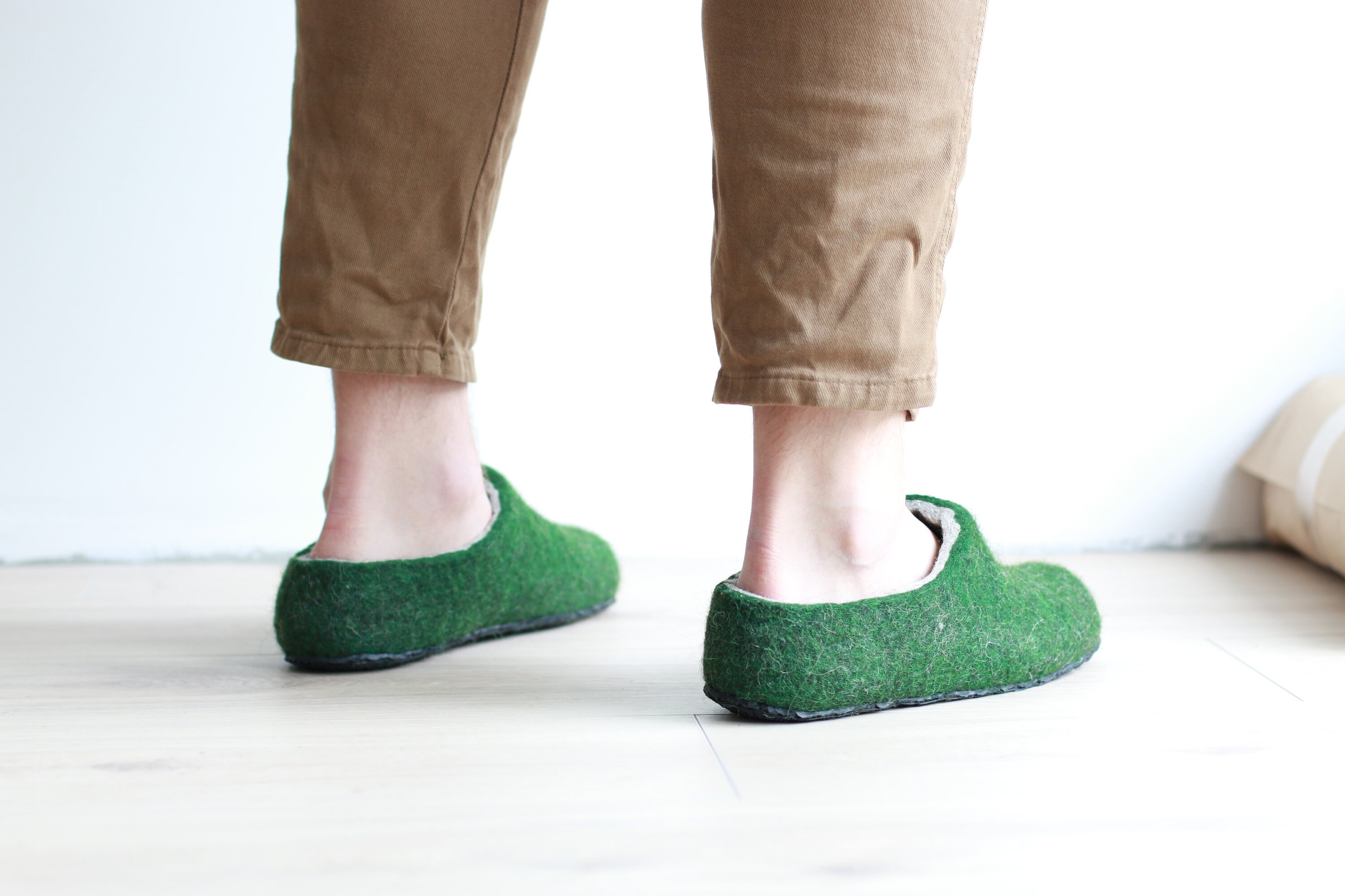 Dad's Slippers Father's Home Slippers Wool House - Etsy UK
