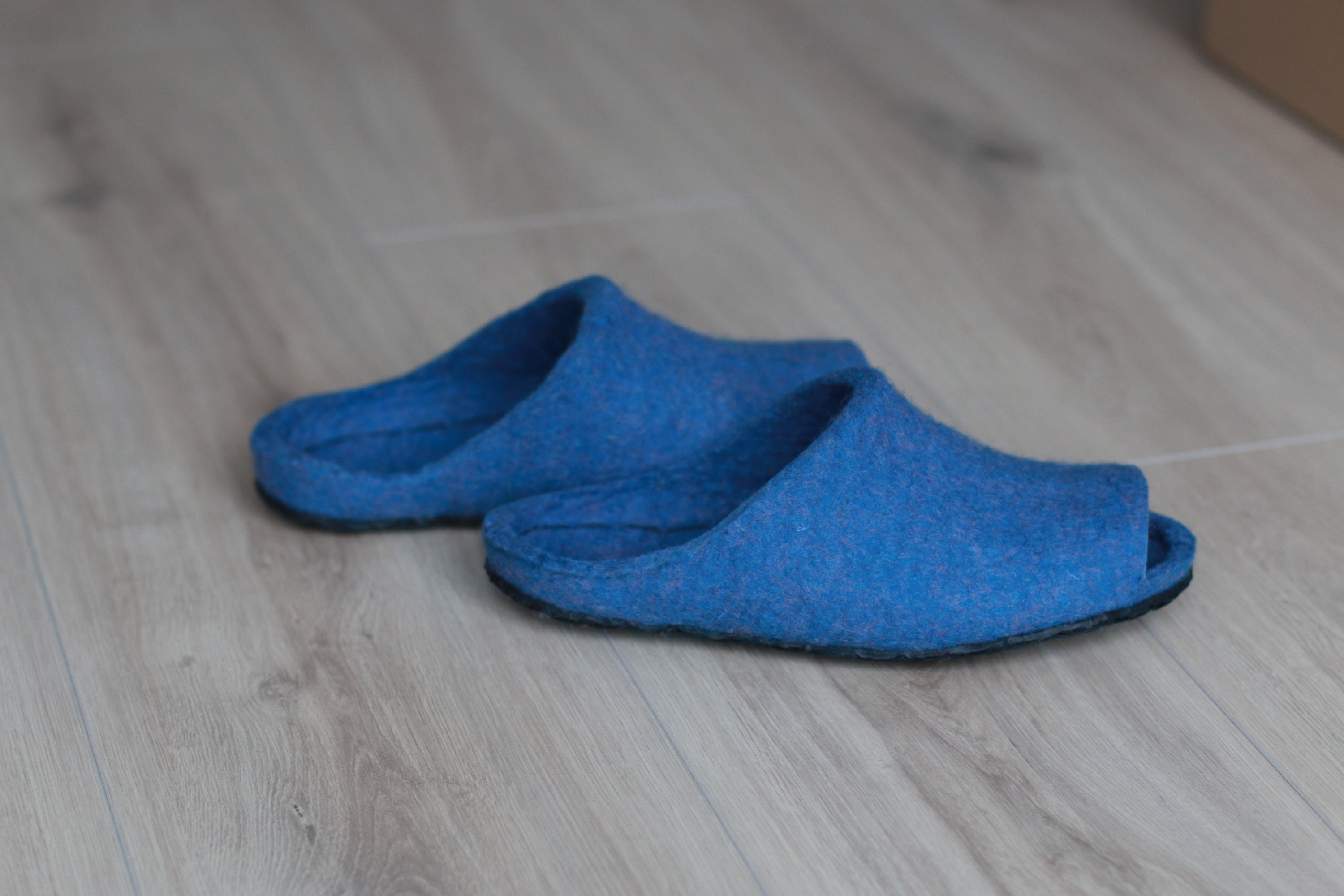 Open Toe Levander Summer Slippers, Black Rubber Sole, Handmade Slippers ...