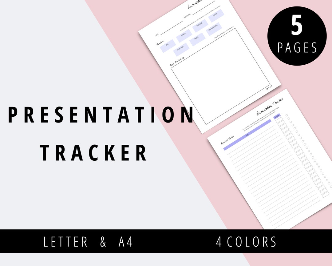 Presentation Tracker | Presentation Outline Printable, Public Speaking ...