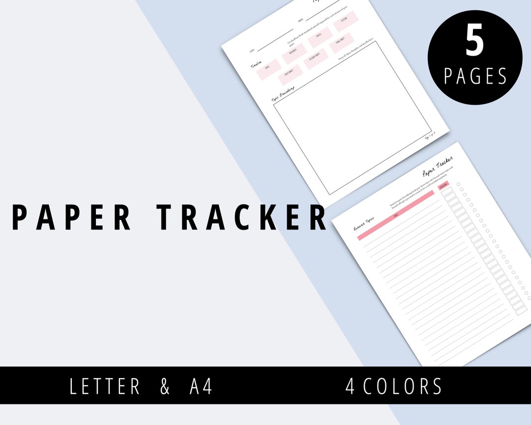 Paper Tracker | Essay Outline Printable, Printable Writing Schedule ...
