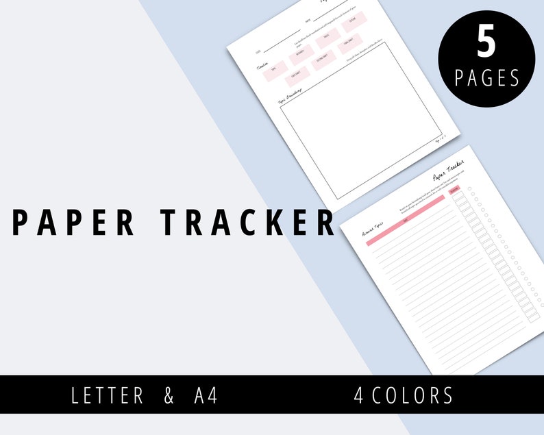 Paper Tracker | Essay Outline Printable, Printable Writing Schedule ...