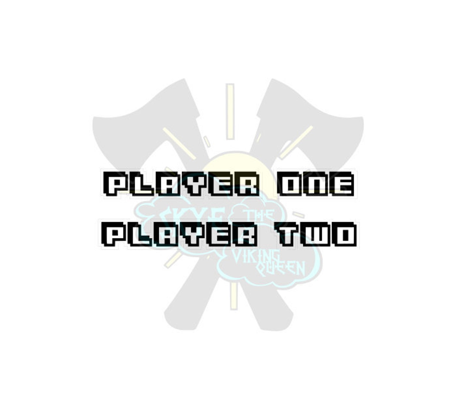 Player One Player Two Sticker | Etsy