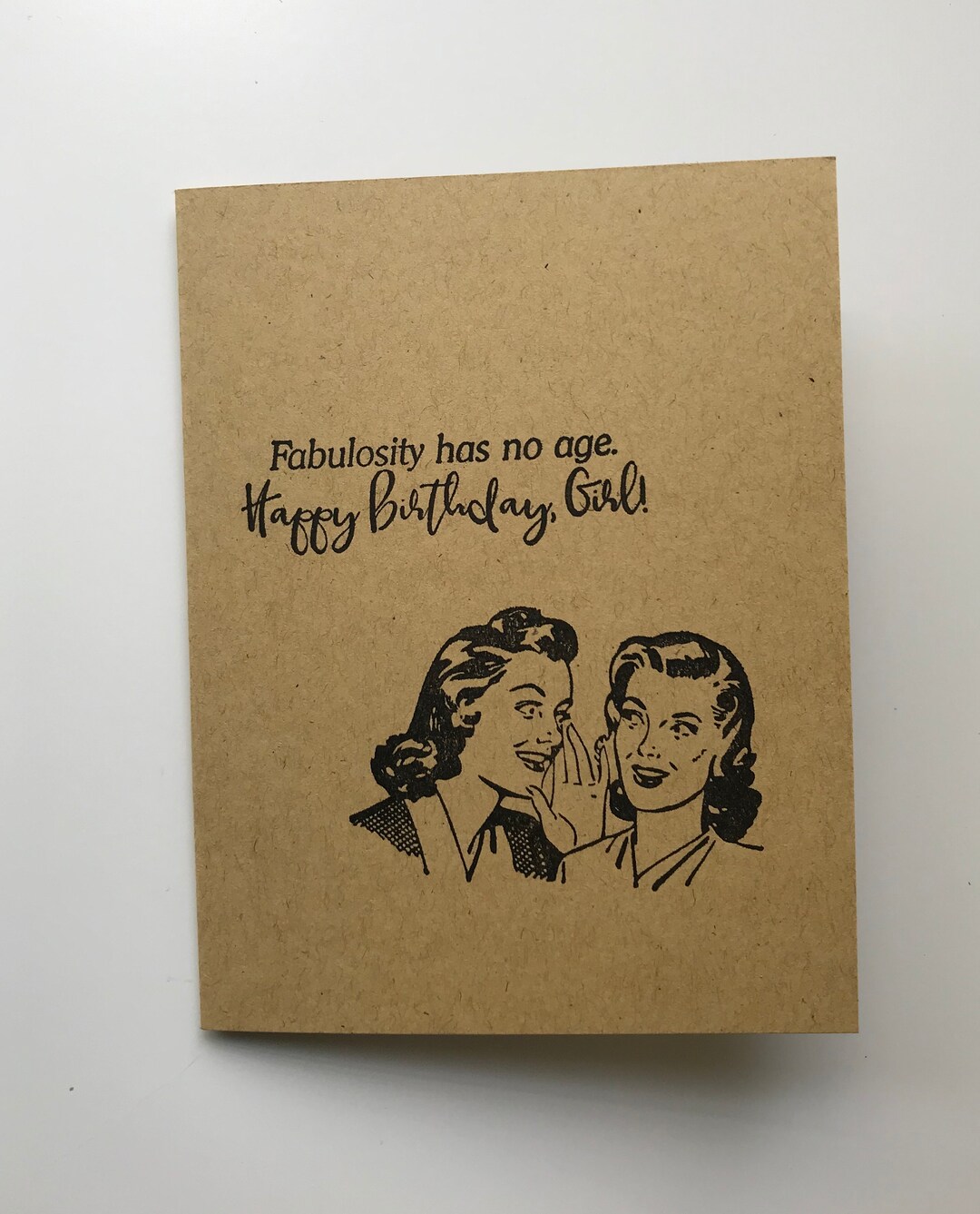 Humorous Funny Notecard Greeting Card Blank Inside Handmade Retro ...