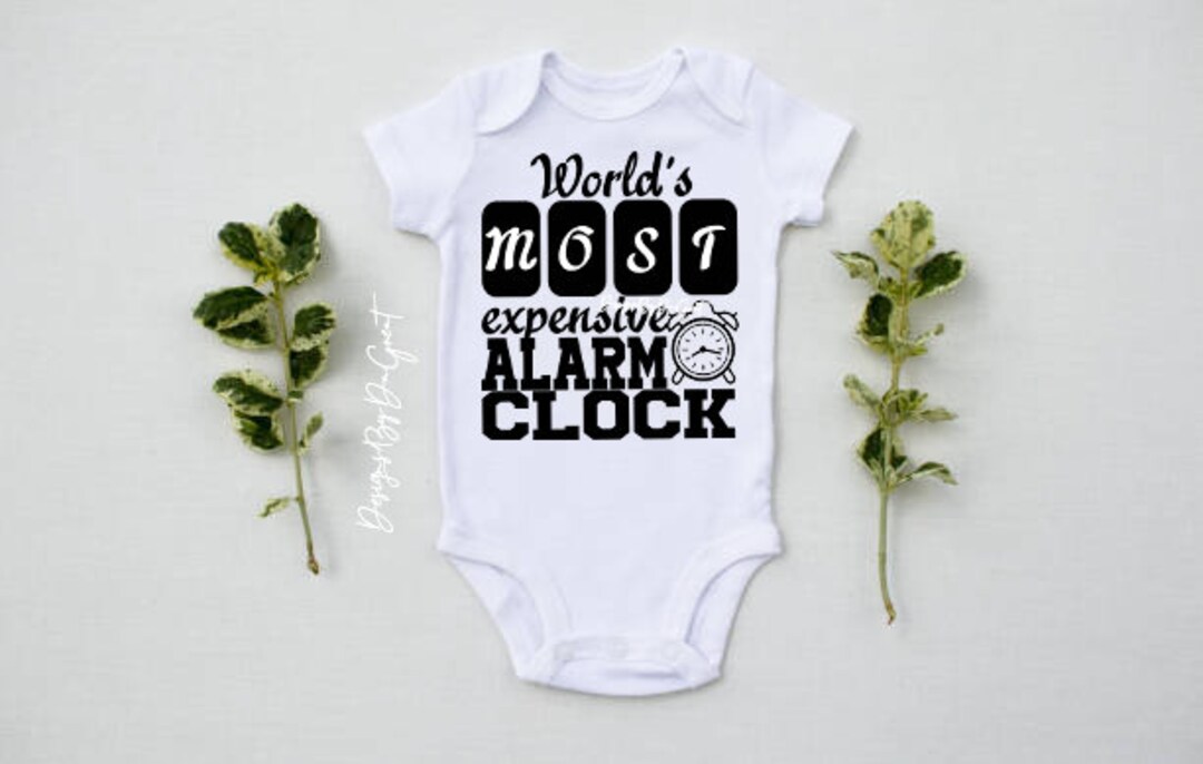 World's Most Expensive Alarm Clock Baby Onsie - Etsy