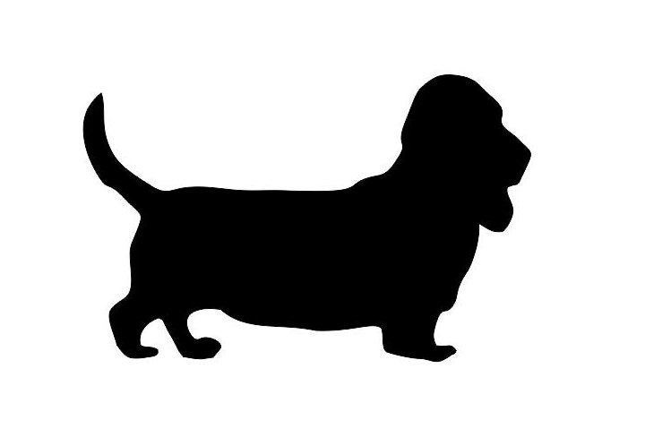 Basset Hound Silhouette Clip-art, SVG, PDF, AI, Jpeg - Etsy