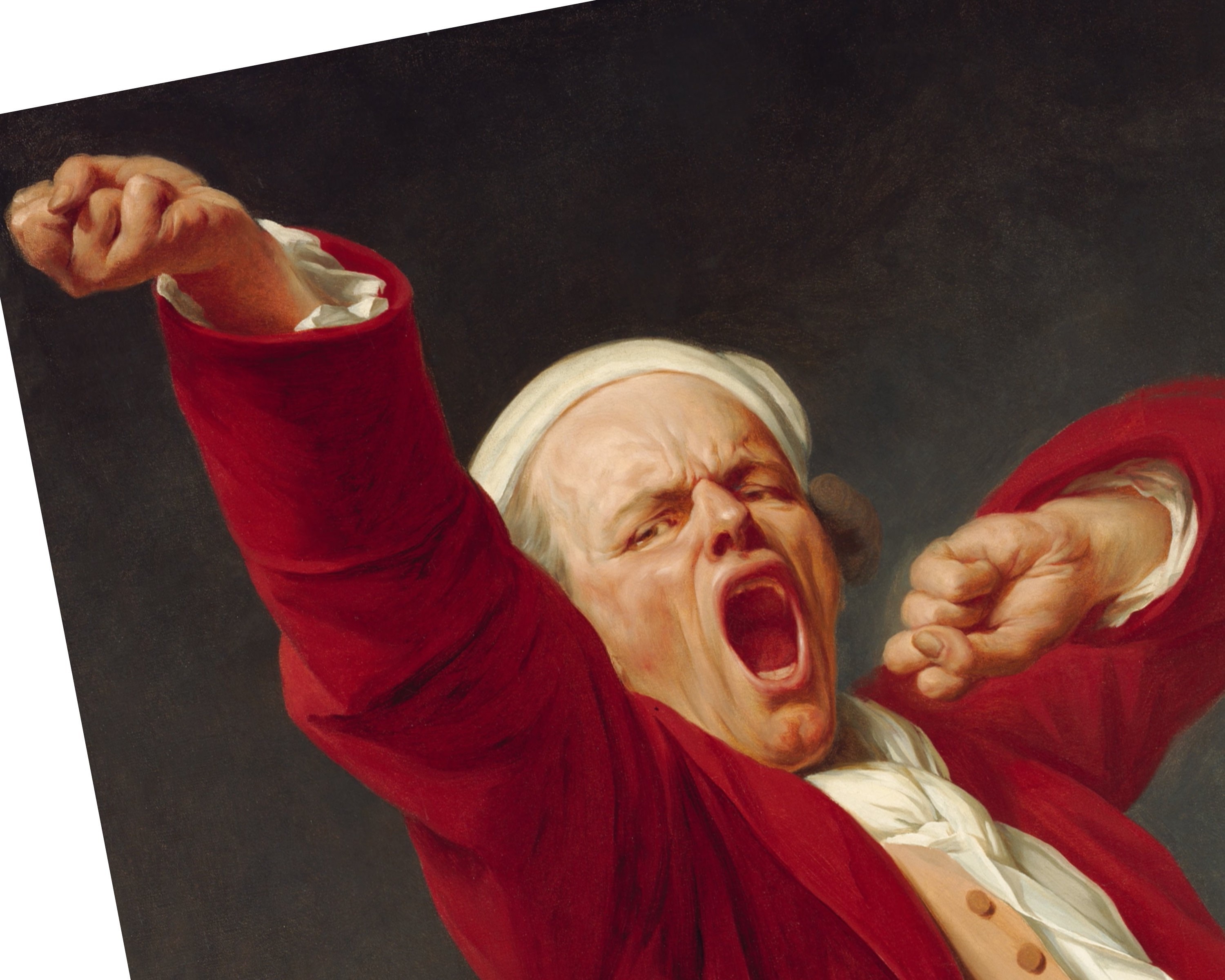 Self Portrait Yawning Joseph Ducreux Fine Art Giclee Print | Etsy
