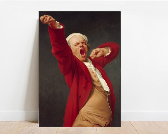 Self Portrait Yawning Joseph Ducreux Fine Art Giclee Print | Etsy