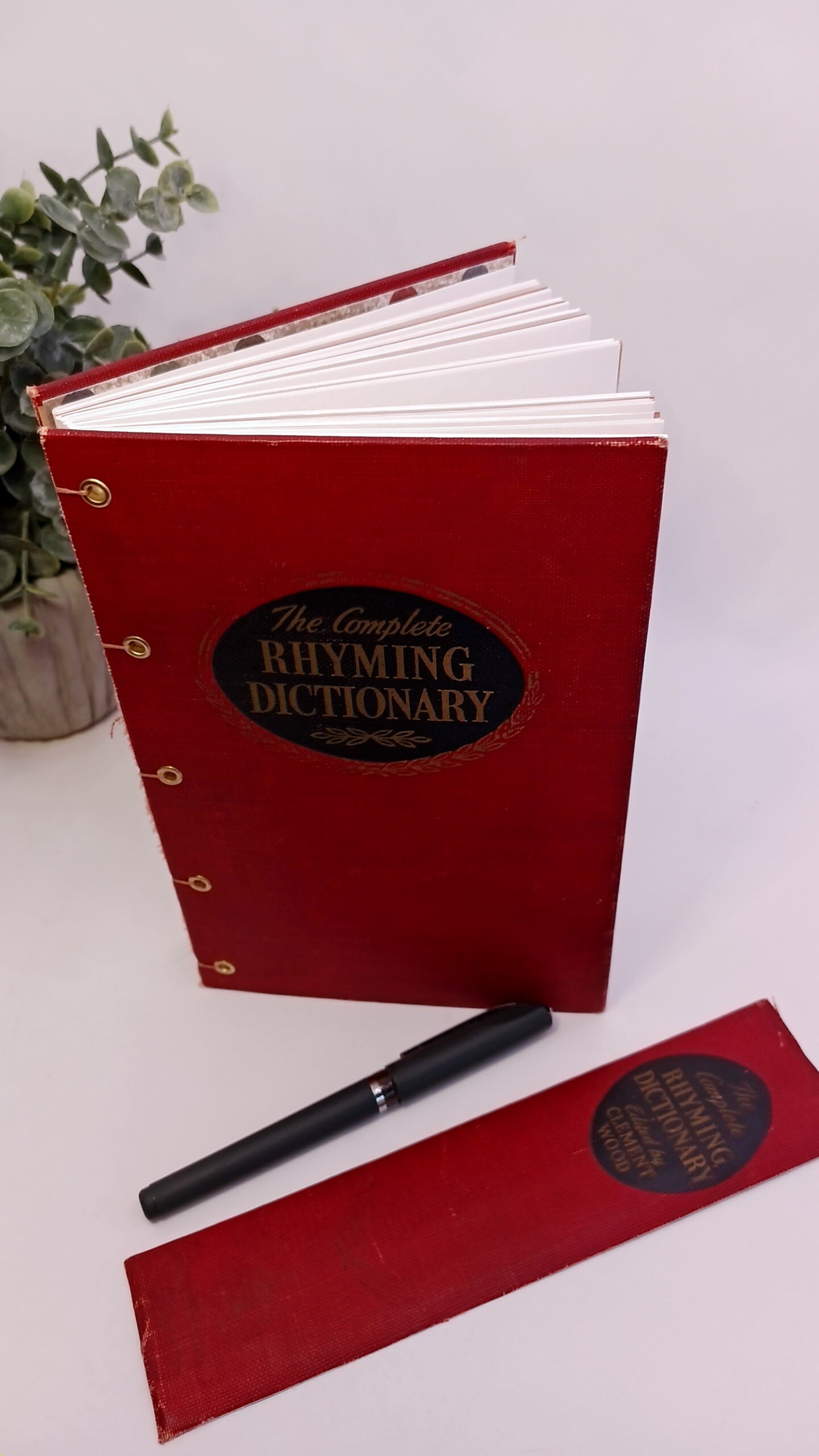 1939 Rhyming Dictionary Vintage Upcycled Writing Journal / Handmade ...