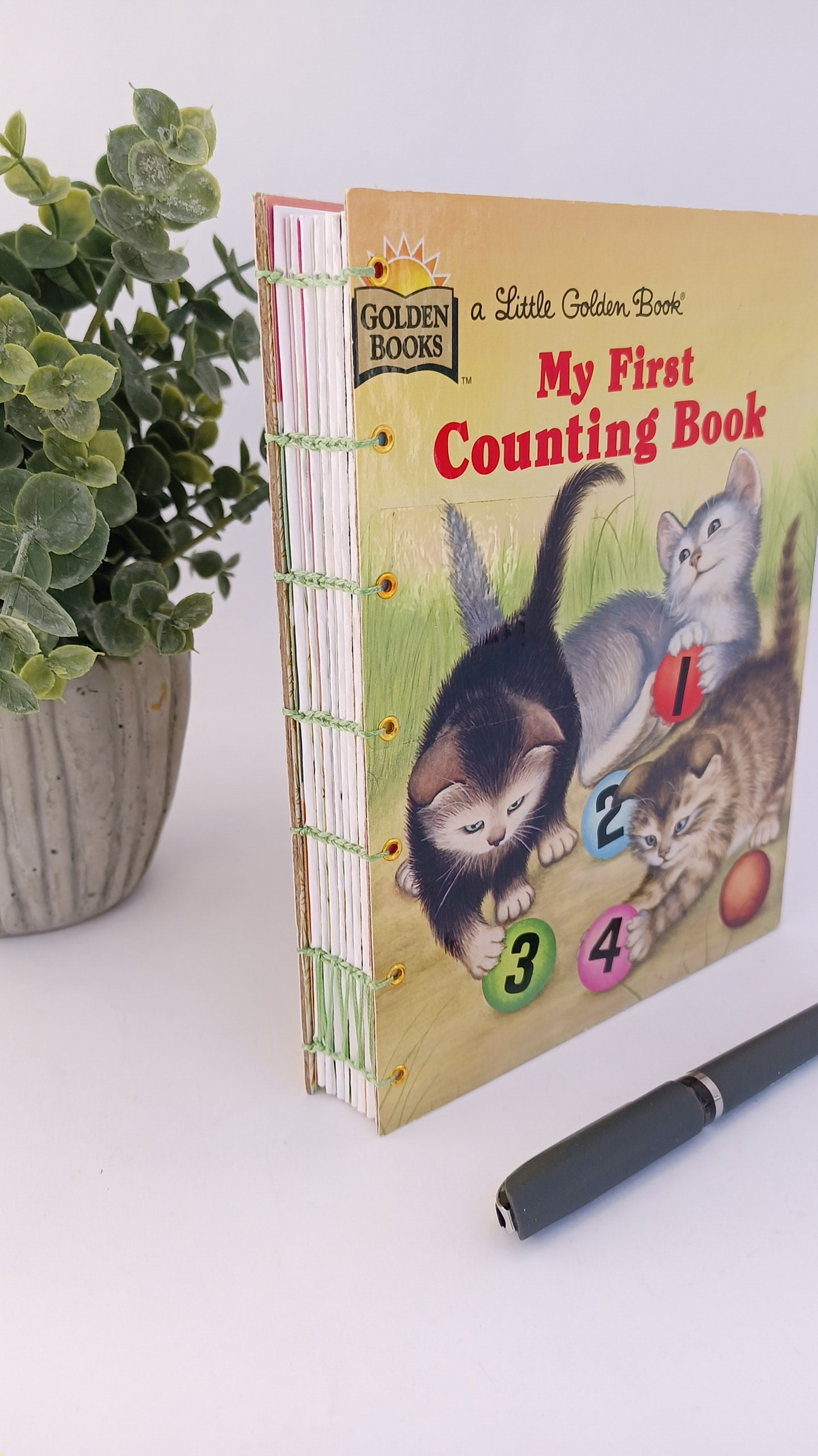 1957 My First Counting Book Upcycled Vintage Little Golden Book Journal ...