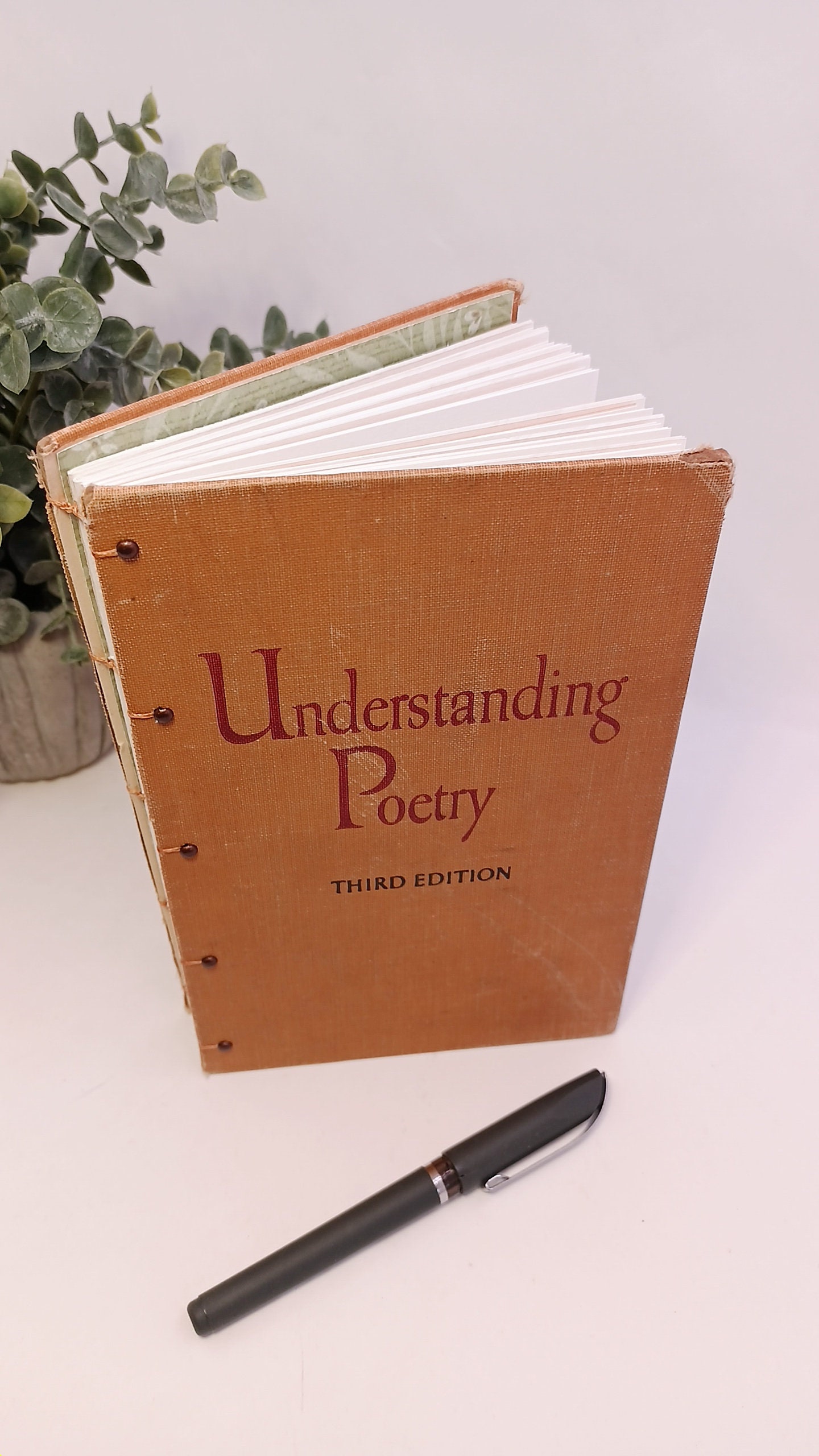 1964 Understanding Poetry Vintage Upcycled Writing Journal / Handmade ...