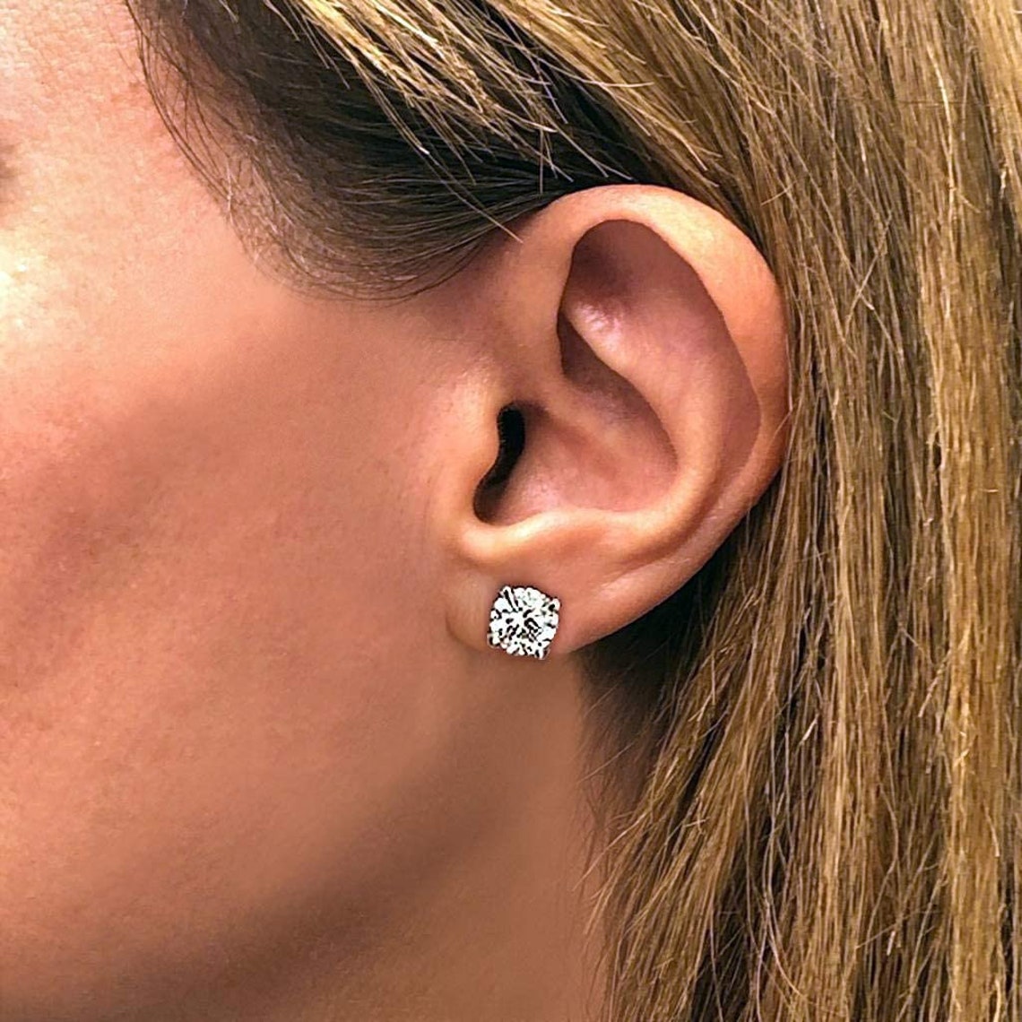 2 Carat Lab Grown Diamond Stud Earrings IGI Certified Diamond Stud