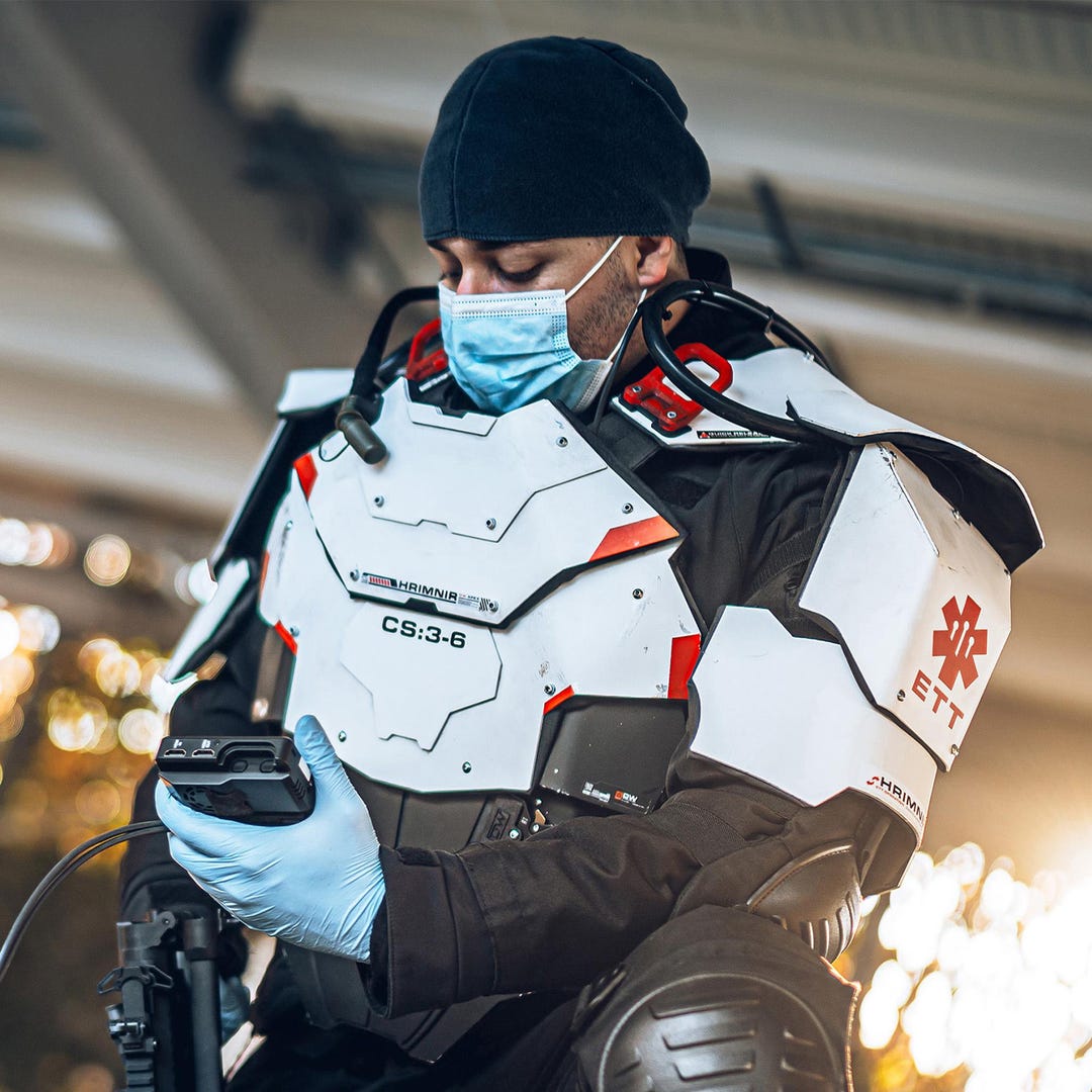 Custom Cyberpunk Armor: Futuristic Cosplay Airsoft Full Metal Set, Made ...