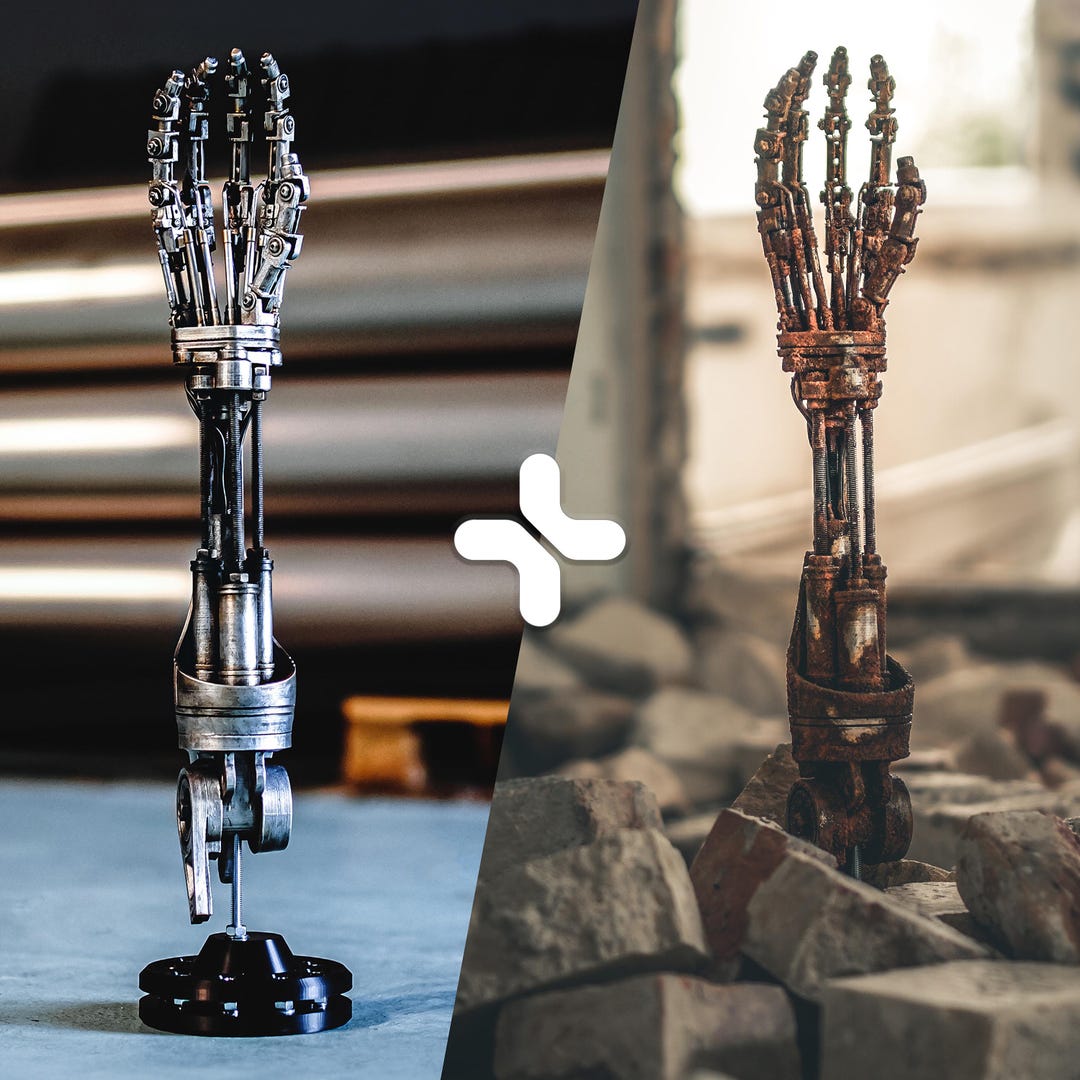 Terminator T-800 Endoskeleton Arms: Classic + Weathered Edition, Life ...