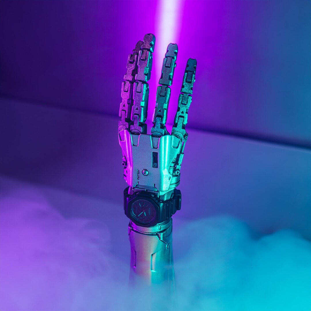 Custom Robotic Arm: Cyberpunk Terminator Style, Brand Image & Display ...