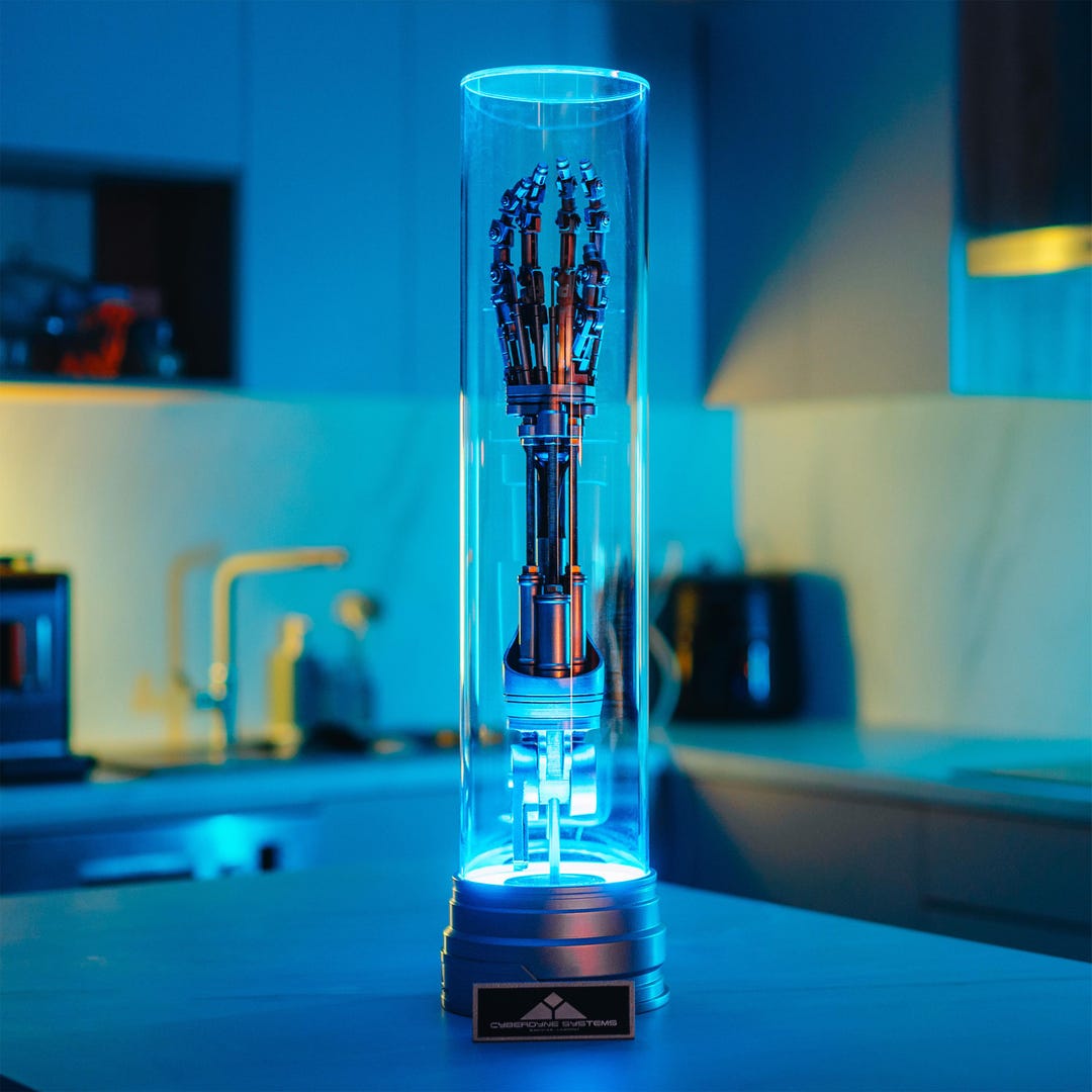 Deluxe RGB Display Stand for Terminator T-800 Endoskeleton Arm ...