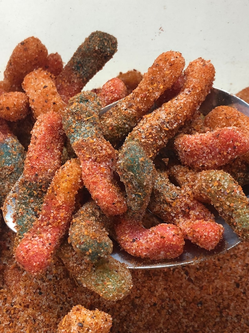 Sour Worms Spicy Chile Candy Dulce Enchilados Sour Worms - Etsy