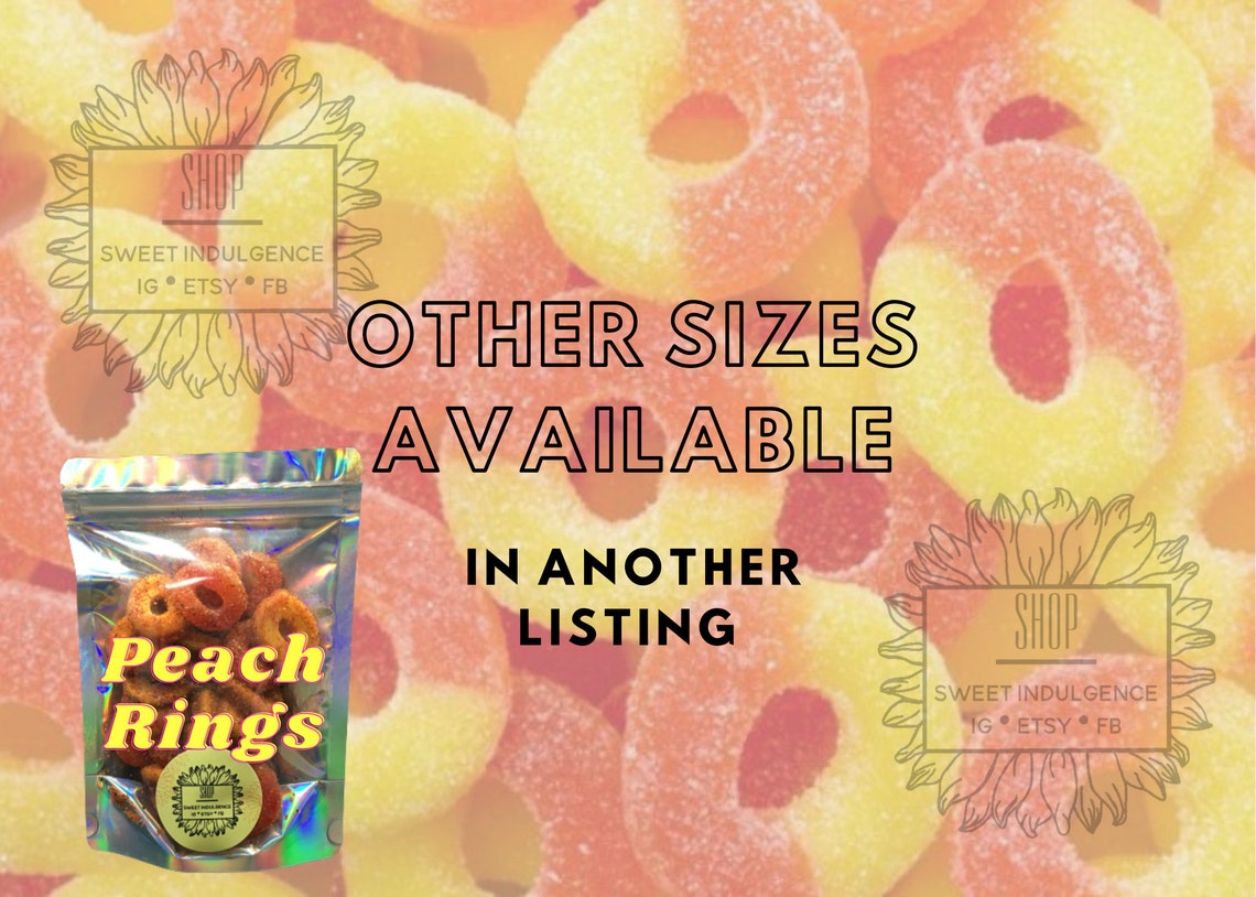 Peach Rings Spicy Chile Candy Dulce Enchilados Peach Ring | Etsy