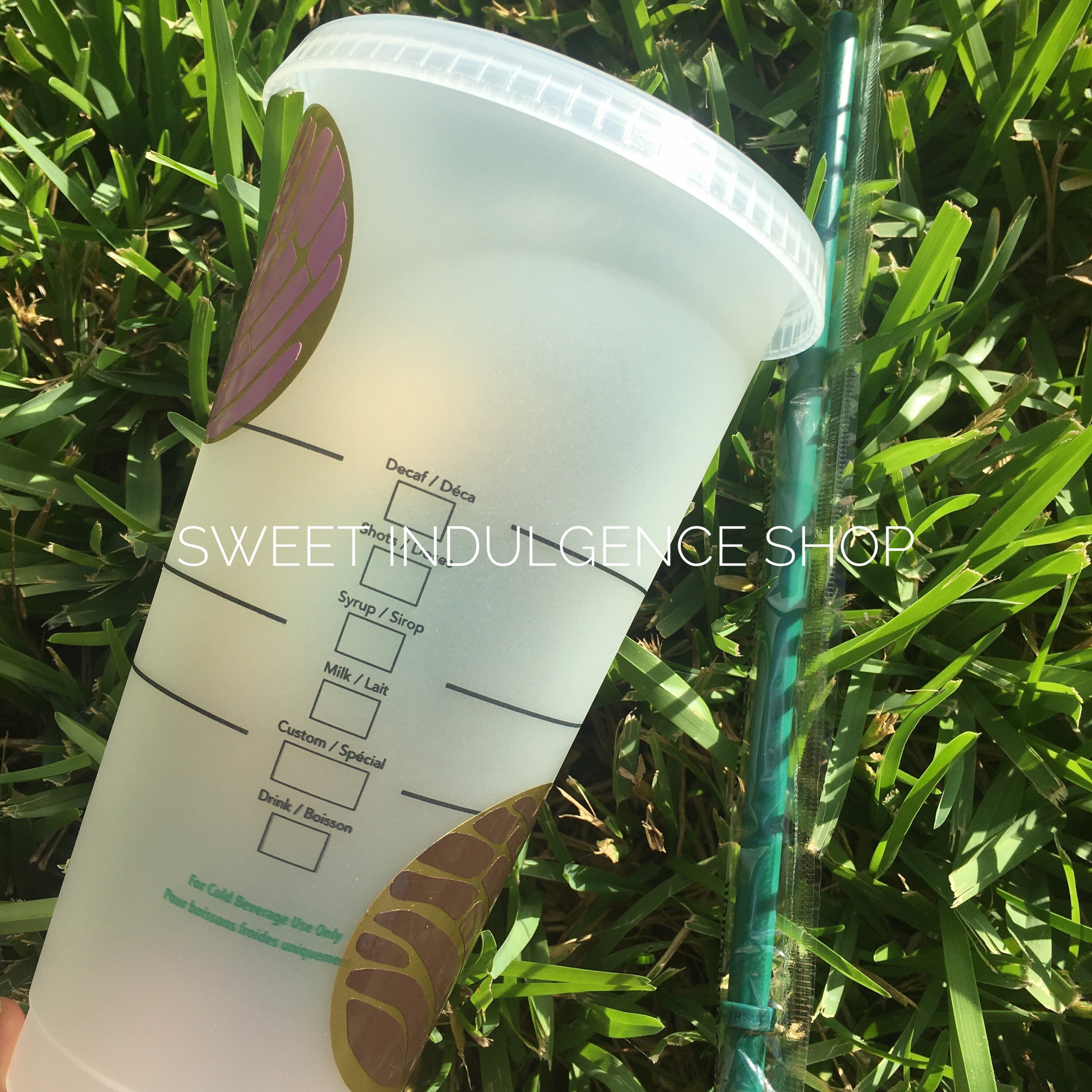 Conchas Y Cafe Starbucks Cold Cup, Bread and Coffee Cup, Reusable ...