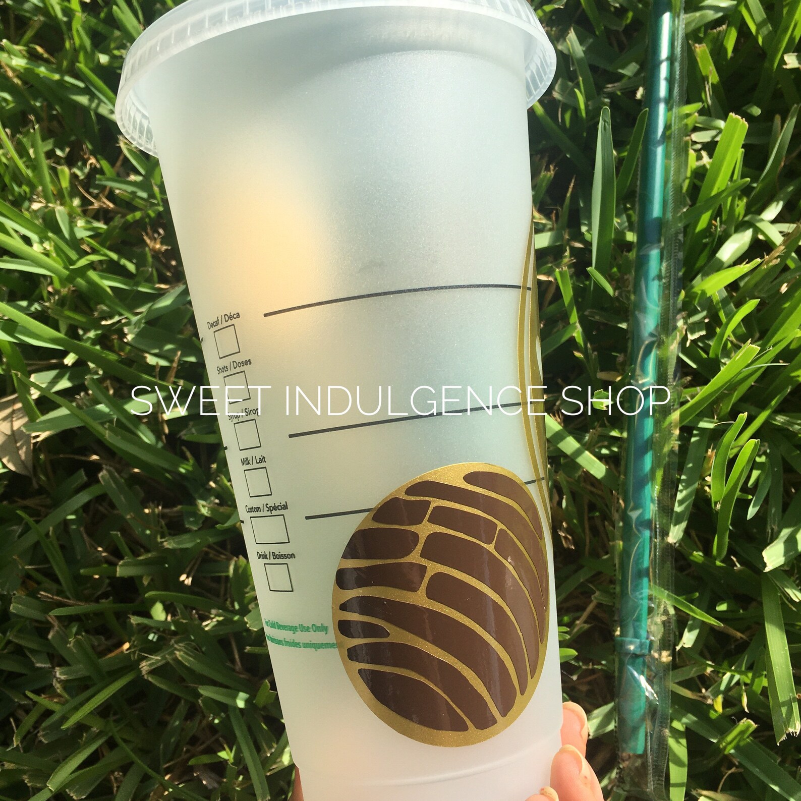 Conchas Y Cafe Starbucks Cold Cup, Bread and Coffee Cup, Reusable ...