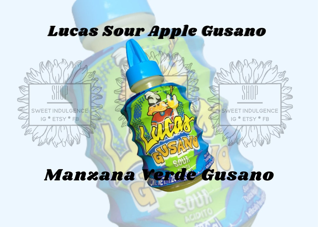 Lucas Sour Acidito Apple Gusano, Lucas Pack, Lucas Candy, Mexican Sour ...