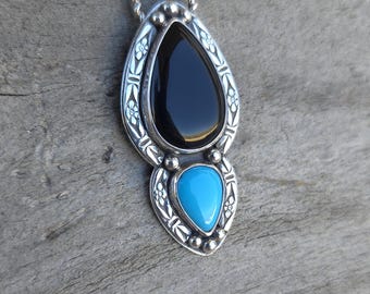 Turquoise Medallion, Turquoise Stone Pendant, Gift for Her ...