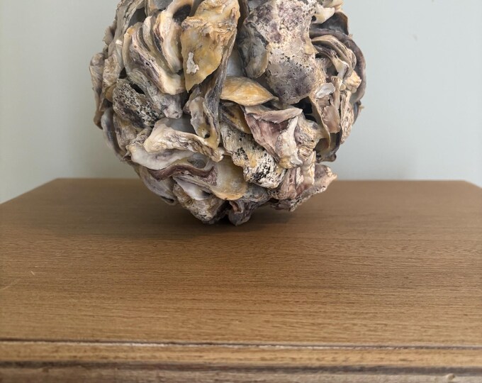 Large Oyster Shell Decorative Orb | Handcrafted With Real West Coast ...