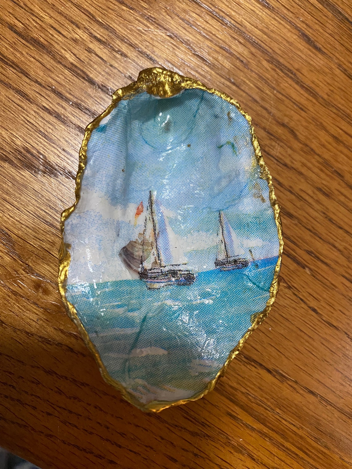 North Carolina Decoupage Crafted Oyster Shell - Etsy