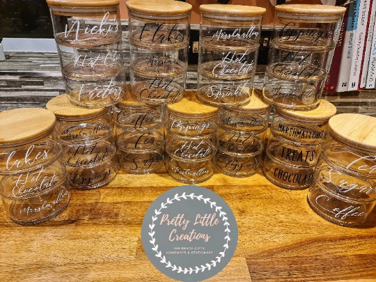 Glass Stacking Kitchen Canisters Stacked Stackable Eco Storage | Etsy