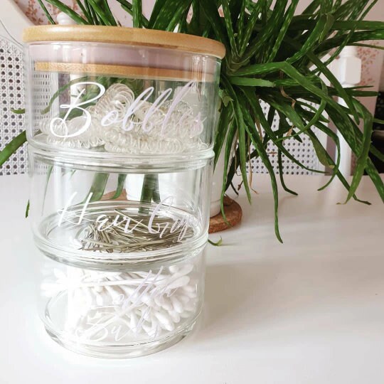 Glass Stacking Kitchen Canisters Stacked Stackable Eco Storage | Etsy