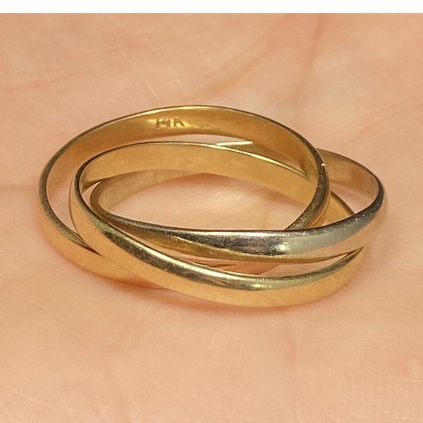 Rose Gold Interlocking Ring - Etsy