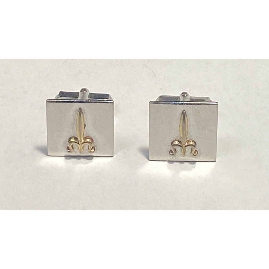 Vintage Signed Swank Sterling Silver Cufflinks Mid Century Modern ...
