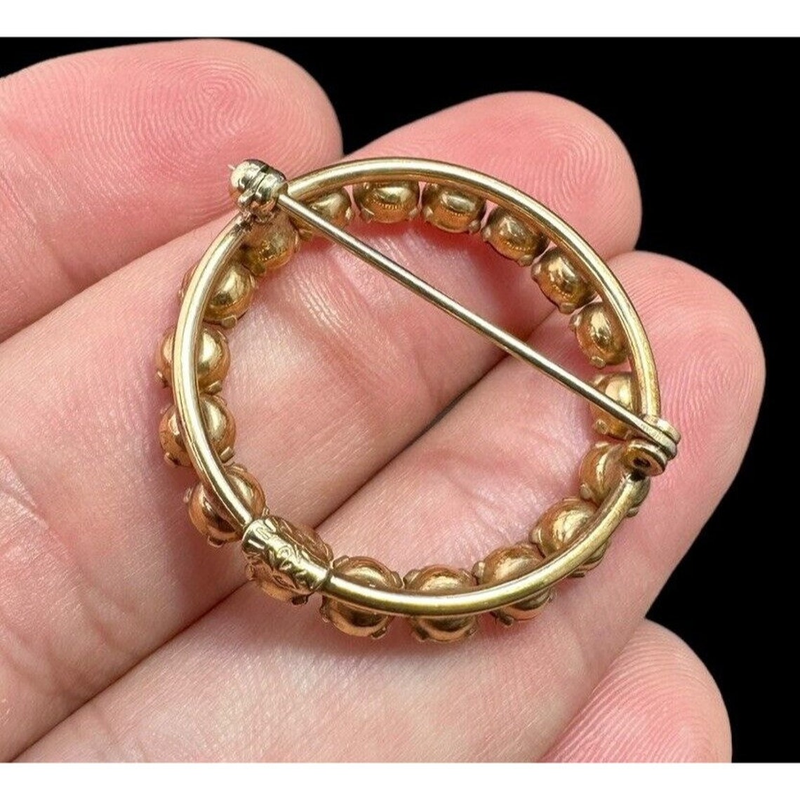 Vintage Winard 12k Gold Filled Red Garnet Round Wreath Brooch Pin - Etsy