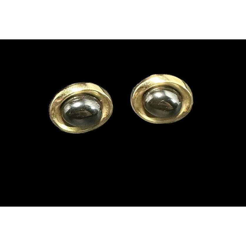 Peter Brams Designs PBD 14k Earrings Oval Dome Yellow Gold Signed Fine ...