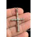 FAS 925 Italy Box Chain Necklace and CZ Cross Pendant Sterling Silver ...