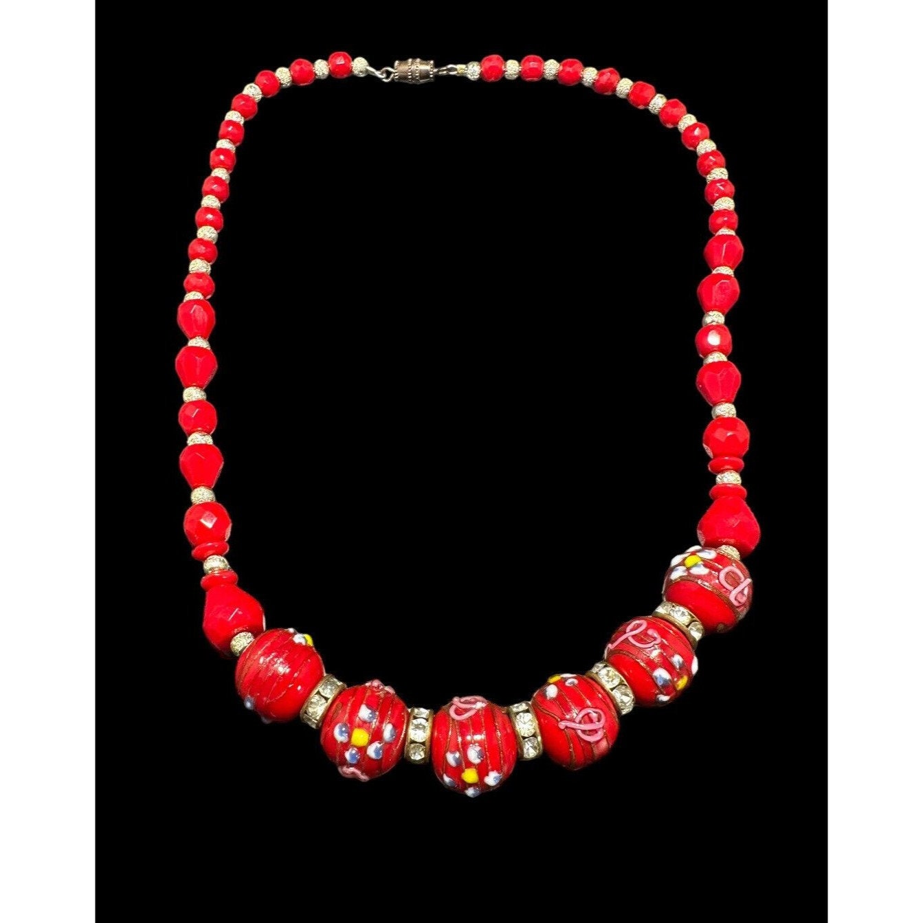 Vintage Murano Italy RED WEDDING CAKE Venetian Art Glass Bead - Etsy