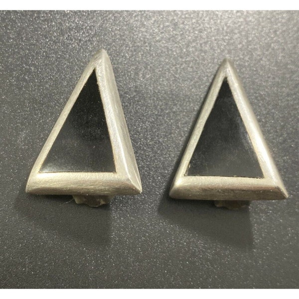 Triangle Onyx Earrings - Etsy