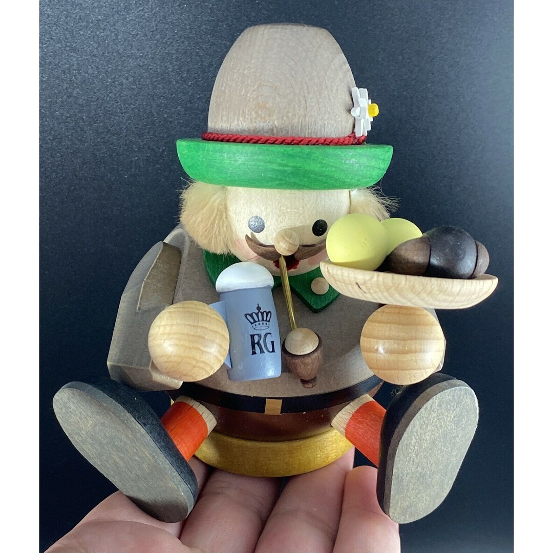 RG Erzgebirgische Volkskunst Incense Burner Nutcracker Drinking ...