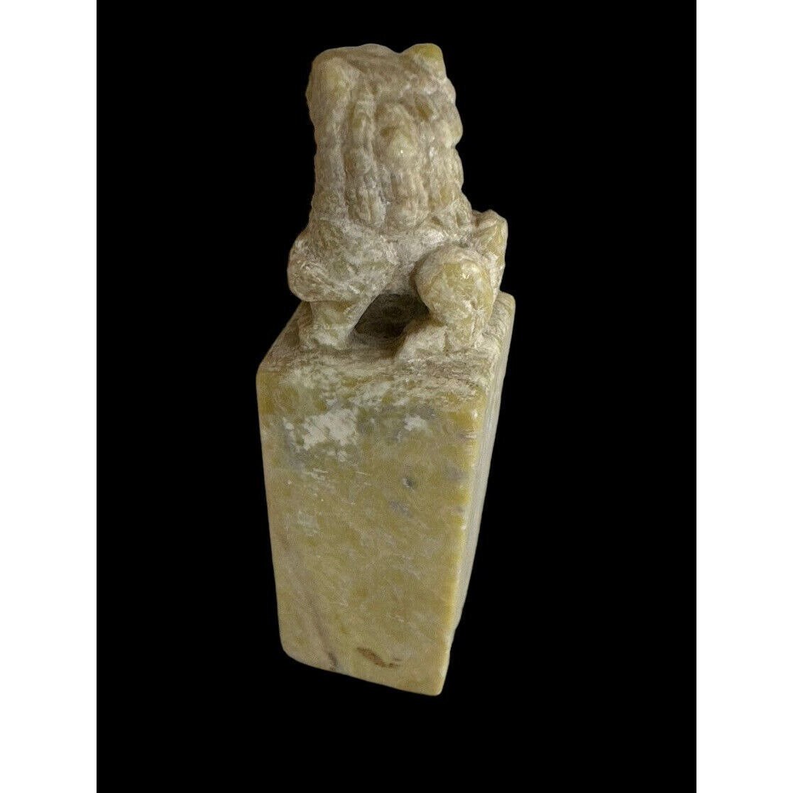 Vintage Chinese Foo Dogs Soapstone Carved Pillar Statue Pair - Etsy
