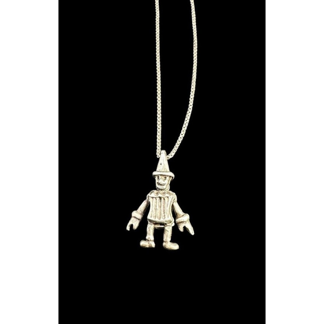 Vintage Movable Sterling Silver Circus Clown Pendant 925 Box Chain ...