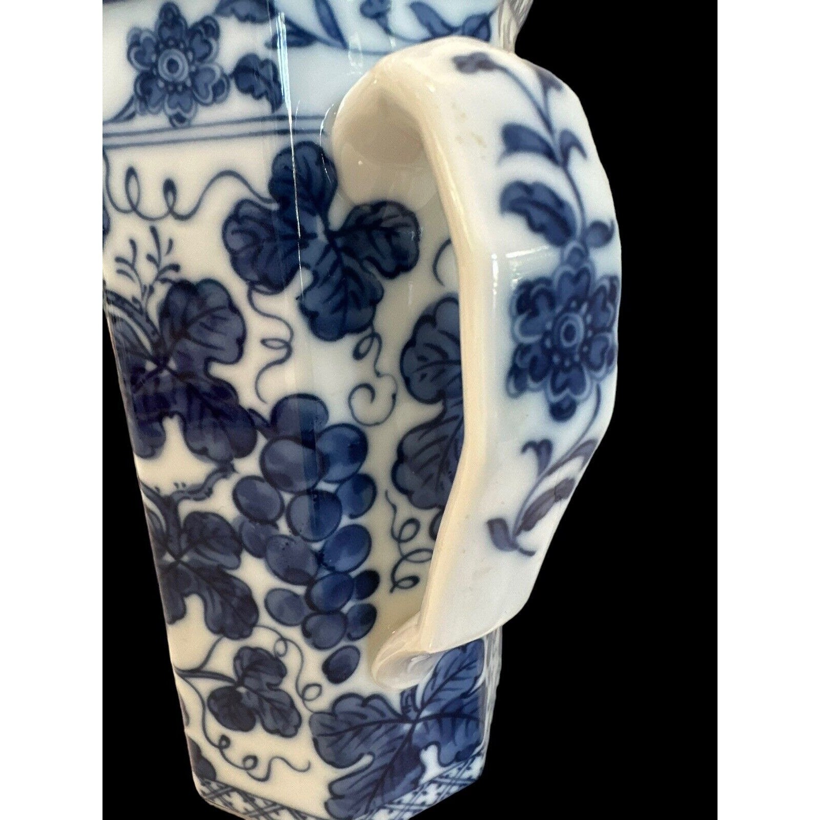 Takahashi GRAPE LEAVES Pitcher Japan Hand Painted Pitcher W/ice Lip ...