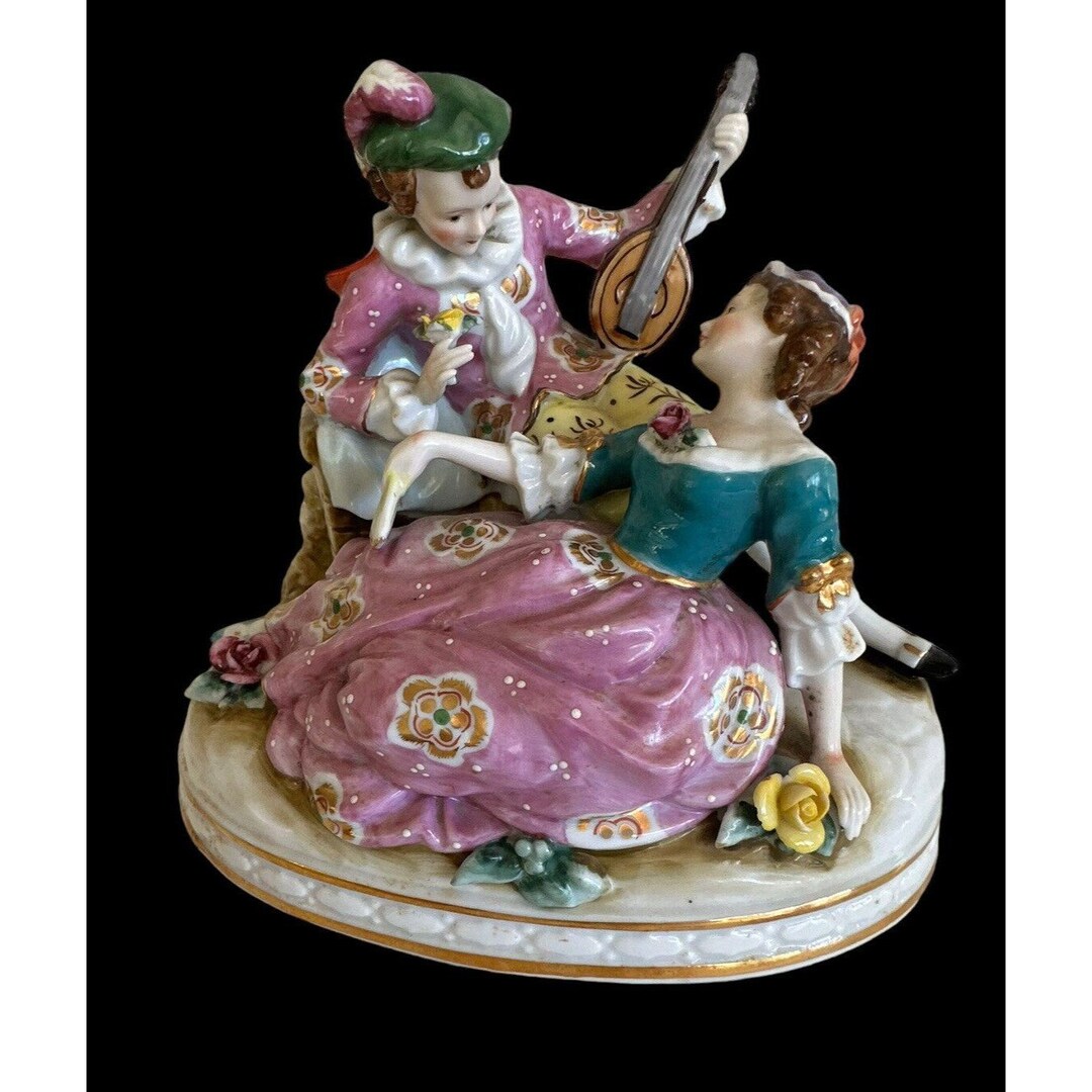 Antique Beatiful Statuette "couple in Love" Porcelain Germany Original ...