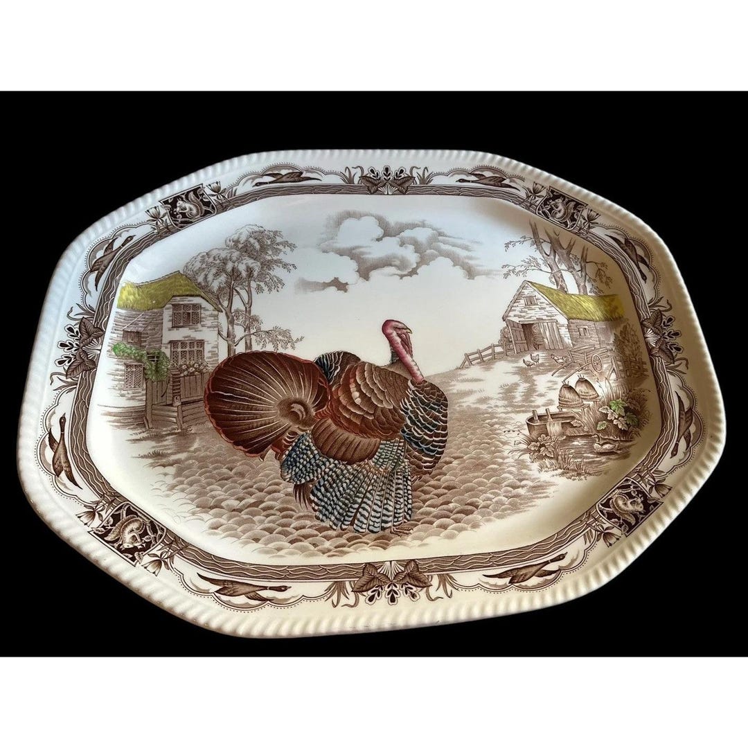 Johnson Bros BARNYARD KING 20.5” Large Turkey Serving Platter Vintage ...