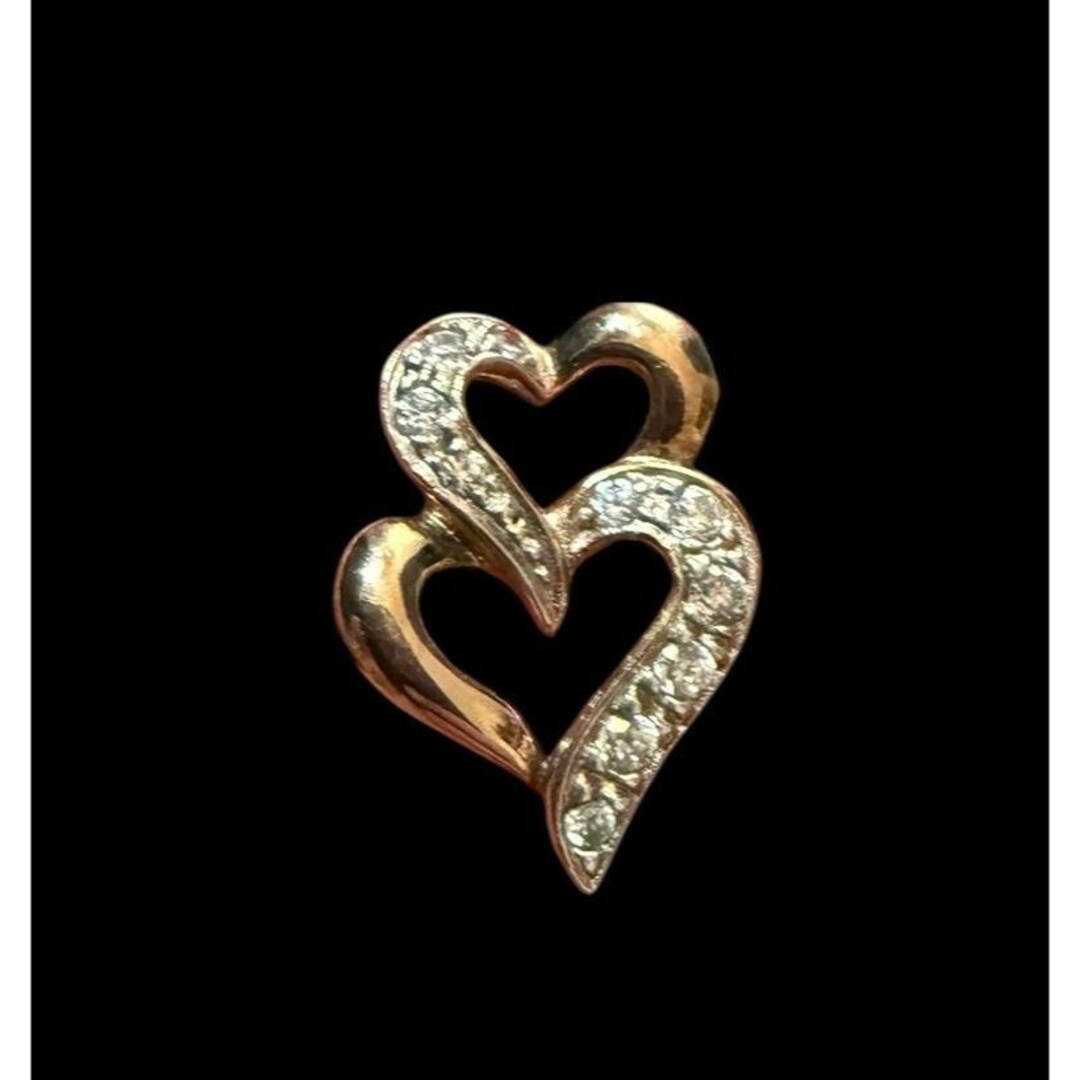 Ross Simons Gilt Sterling Silver Double Heart Gem Slide Pendant 925 2 ...